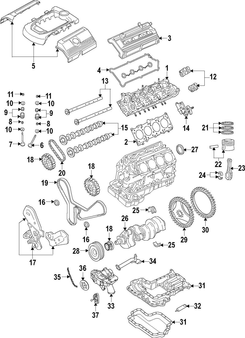 2004-2007 Volkswagen Engine Timing Chain Tensioner 077-109-088-P | VW ...