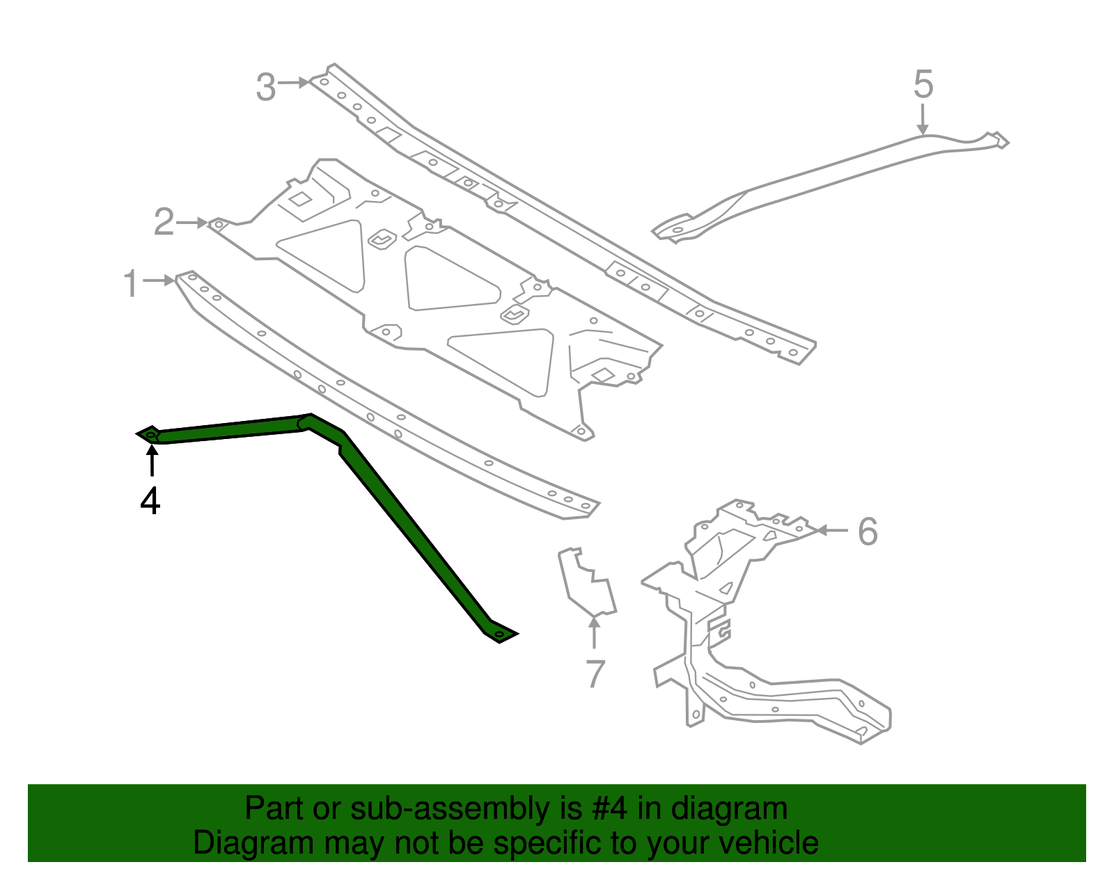51647357211 - 2016-2025 BMW Center Brace (51-64-7-357-211) | BMW of ...