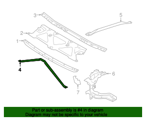 51647357211 - 2016-2025 BMW Center Brace (51-64-7-357-211) | BMW of ...