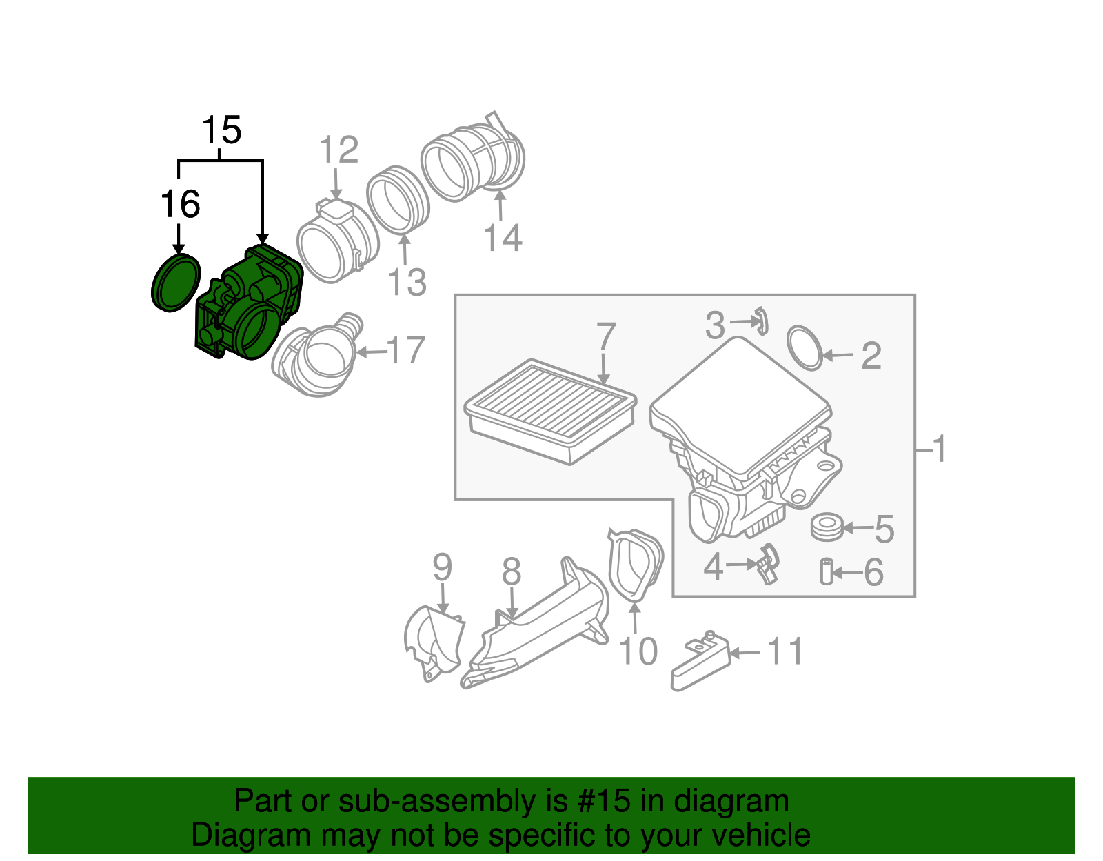 13547502444 - 2001-2006 BMW Throttle Body (13-54-7-502-444) | BMW of ...