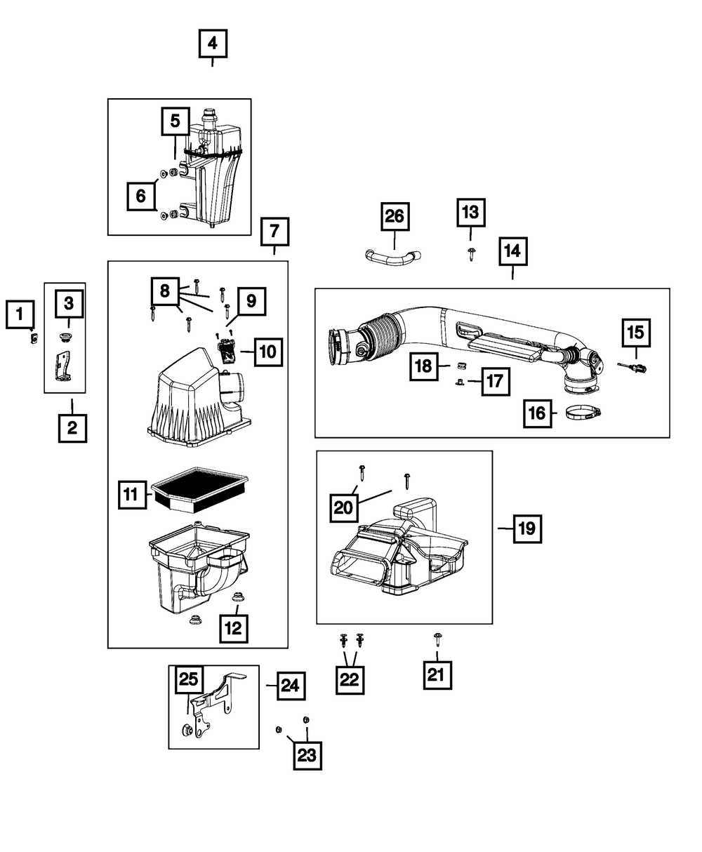 68224520AA - Air Cleaner Resonator 2014-2015 Jeep Cherokee | Big 3 Auto ...