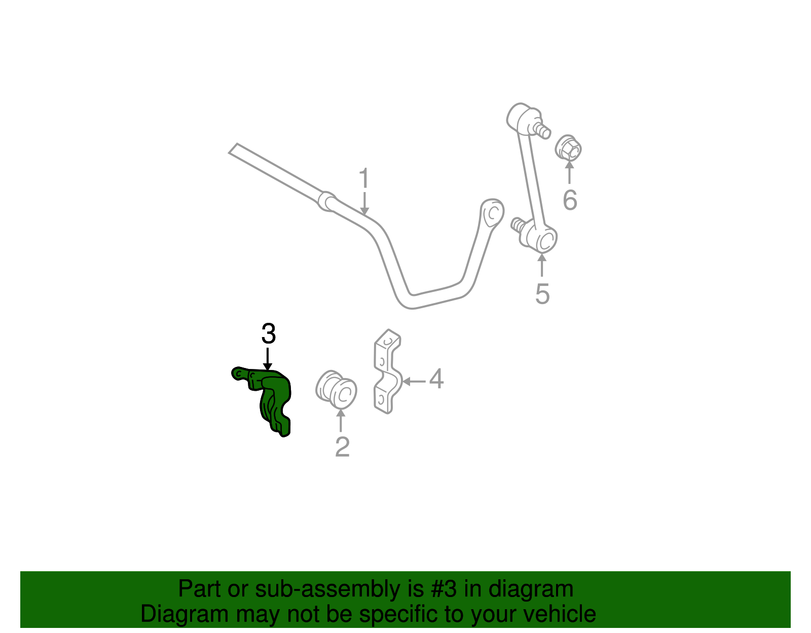 48832-06020 - Stabilizer Bar Bracket 2002-2008 Toyota | Bam Wholesale Parts