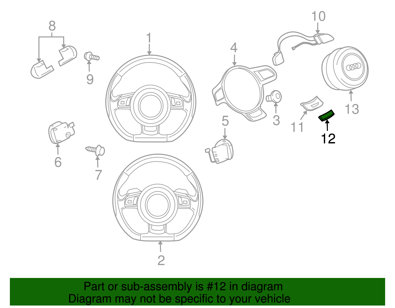 420-419-685-A - Emblem 2014-2015 Audi R8 | Audi OEM Parts Guy