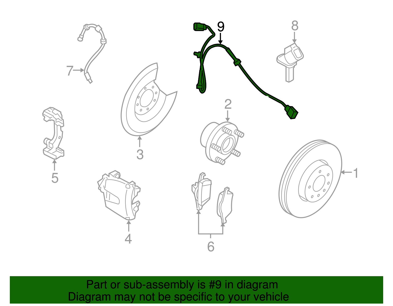30746040 - ABS Wheel Speed Sensor Wiring Harness - 2004-2018 Volvo ...