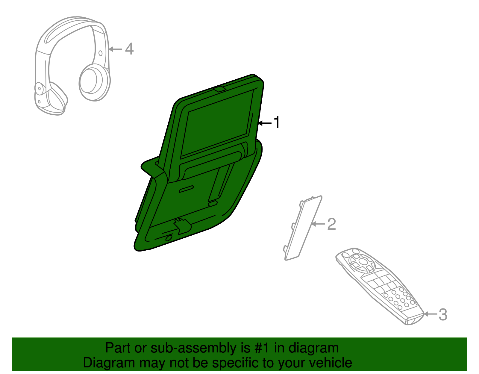 2013-2016 Cadillac SRX Display Unit 22944534 | Courtesy Parts