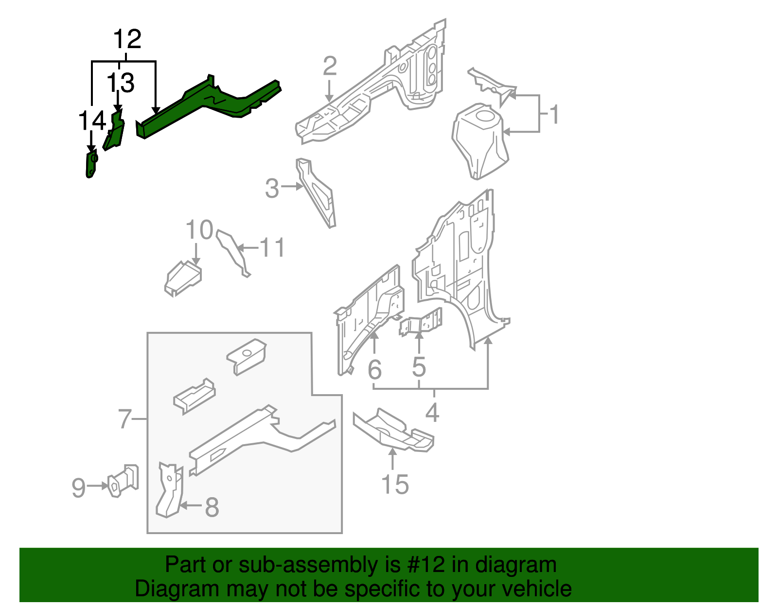 2009-2014 Nissan Cube Outer Rail 75130-1FD0A | Nissan Parts Central