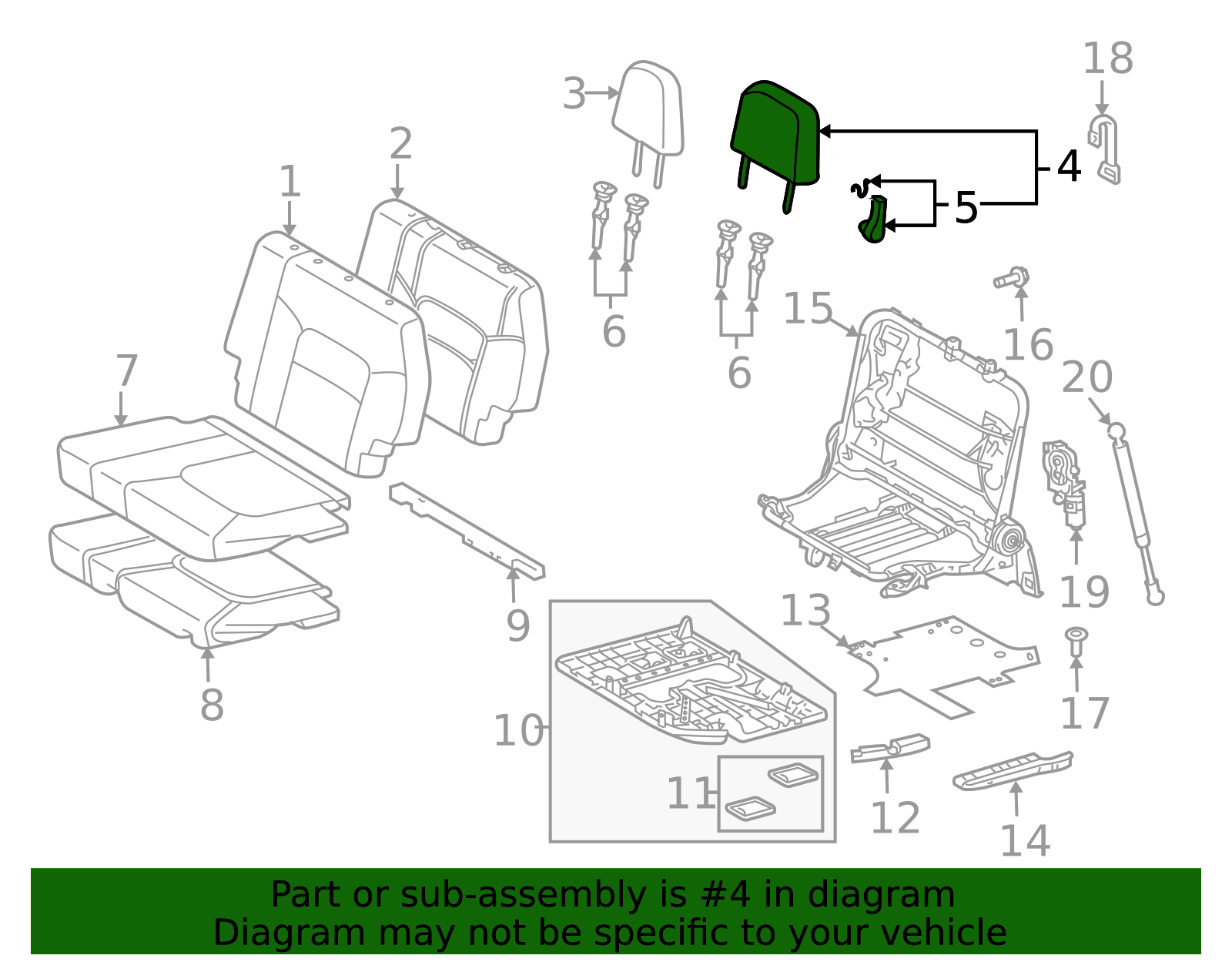 71970-60B20-C1 - High-Quality Headrest for 2016-2021 Lexus LX570 ...