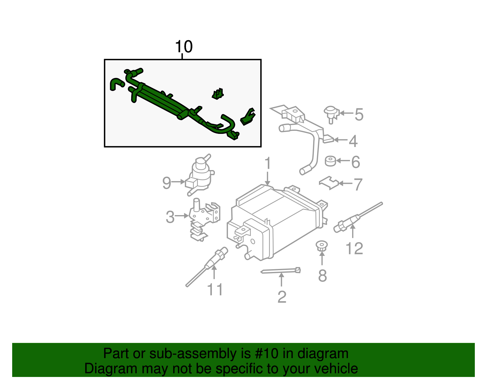 2005-2008 Subaru Forester PCV Valve Hose 11815AB711 | Subaru Parts Guys