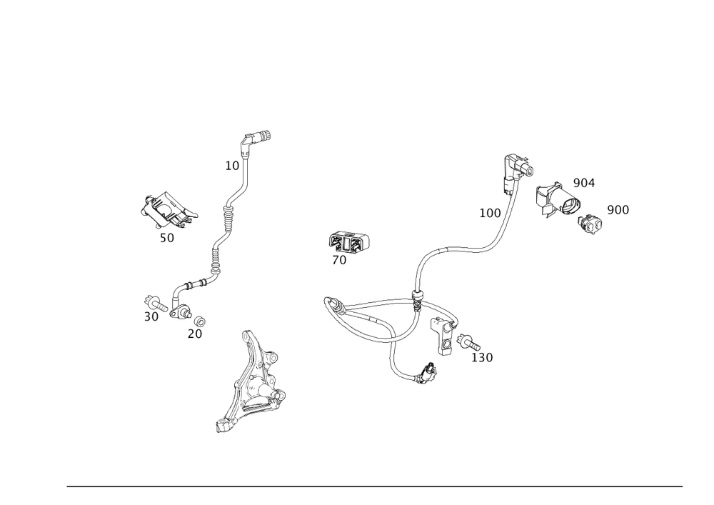 204-540-86-05-64 - Wiring Harness 2006-2015 Mercedes-Benz | Mercedes ...