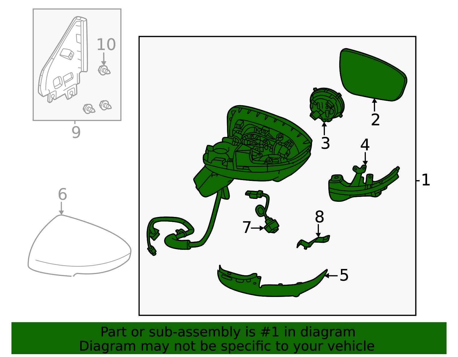 2024-2025 Nissan Rogue Mirror Assembly 96302-6RZ3E | Temecula Nissan Parts
