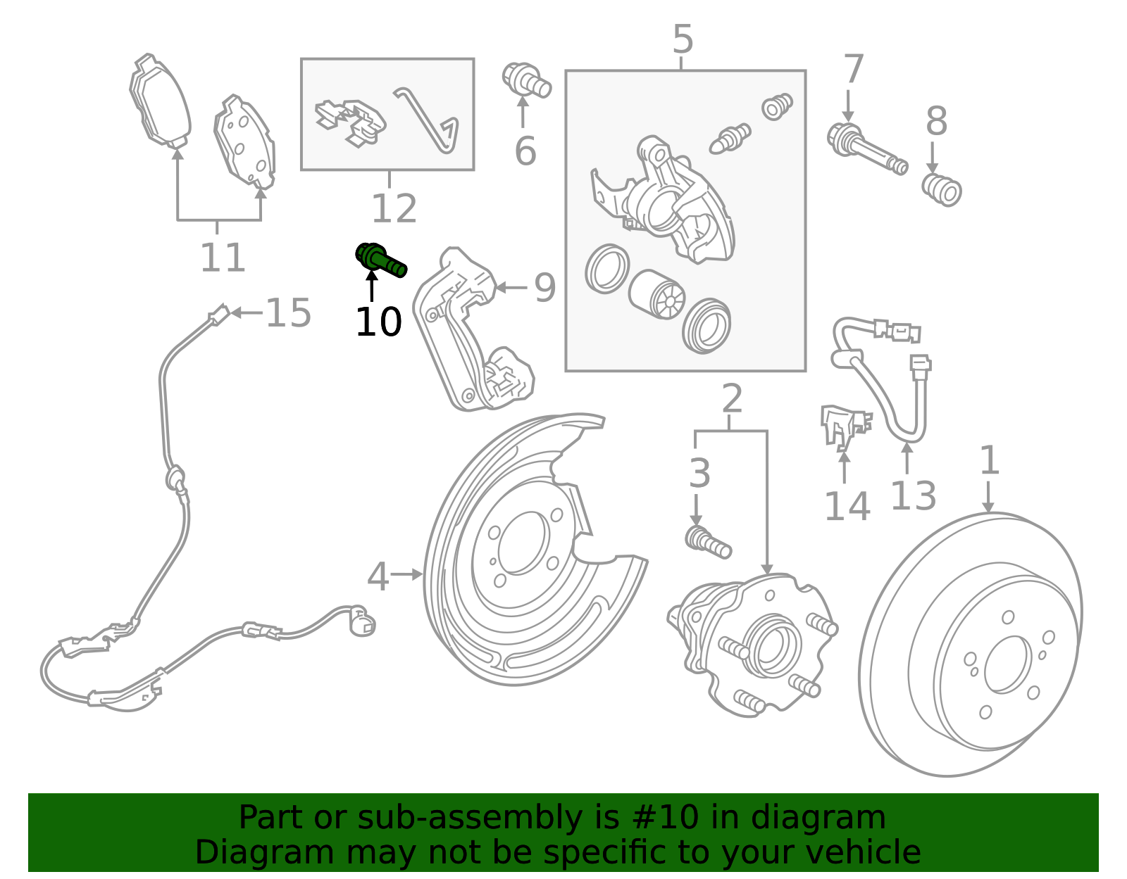 2011-2018 Toyota Disc Brake Caliper Bracket Mounting Bolt 91552-C1025 ...