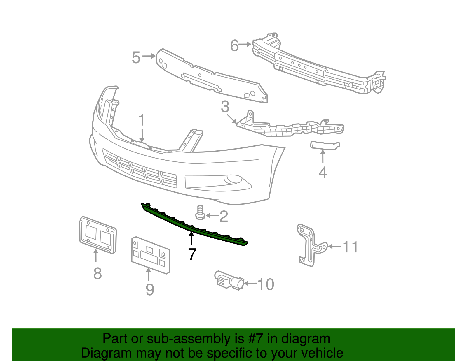 71110-TA0-A00 - Air Deflector 2008-2012 Honda Accord | Honda Parts Online
