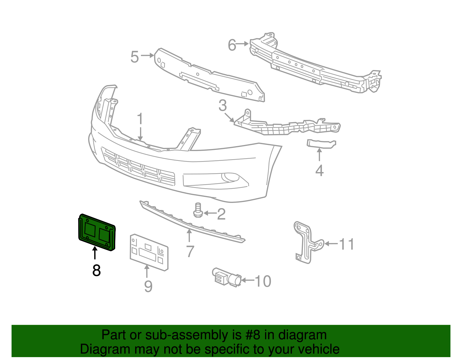 71145-S5A-A02 - High-Quality License Plate Frame for 2003-2010 Honda ...
