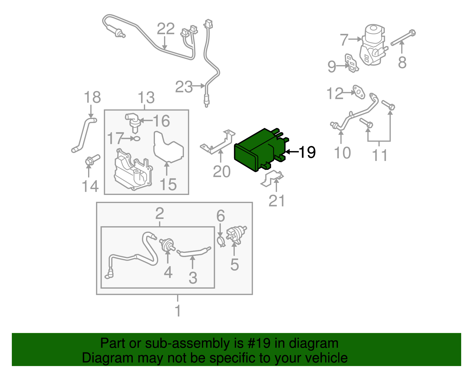 2006-2012 Mazda Vapor Canister AJG1-13-970B | OEM Parts Online