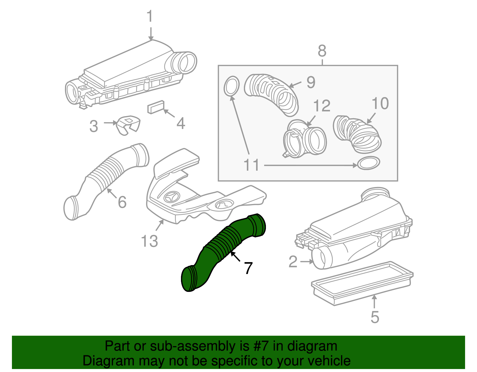 113-094-17-82 - Inlet Hose 2003-2008 Mercedes-Benz | Mercedes-Benz ...
