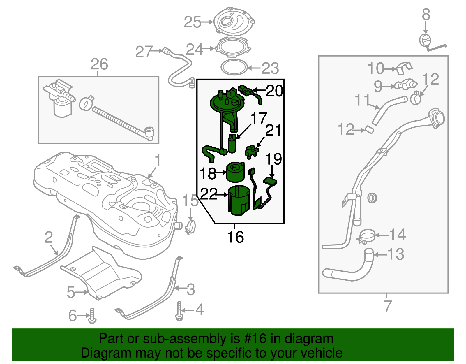 2011 Kia Sportage | Fuel Pump Assembly | 31110-2S500 | Kia Auto Parts