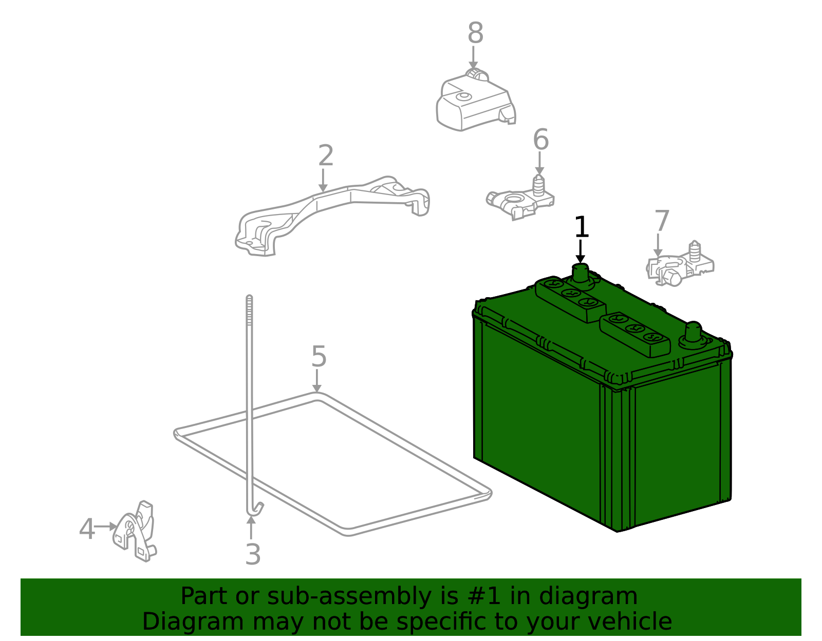 2006-2023 Toyota Vehicle Battery 28800-54020 | OEM Parts Online
