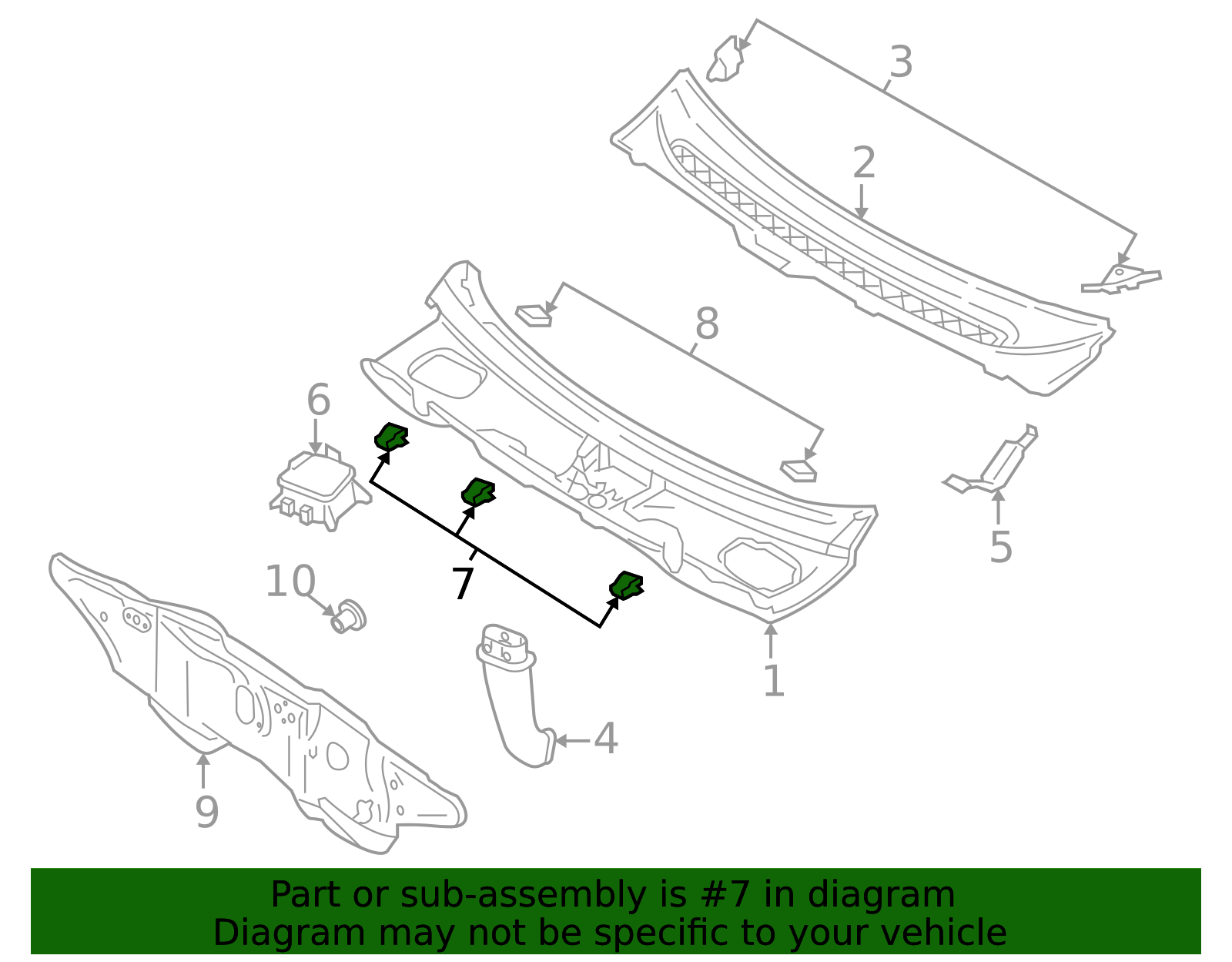 2005-2019 Ford Cowl Grille Panel Clip W709919-S438 | OEM Parts Online