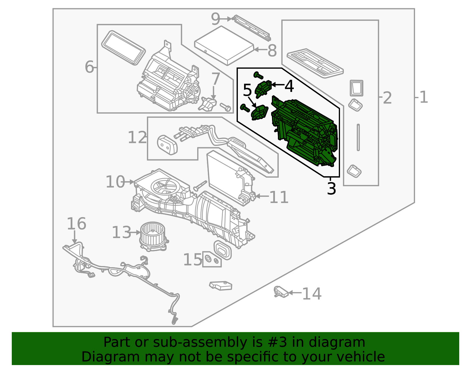 2021-2025 Ford Bronco | Heater Case | MB3Z-18478-M | Walls' Ford Parts
