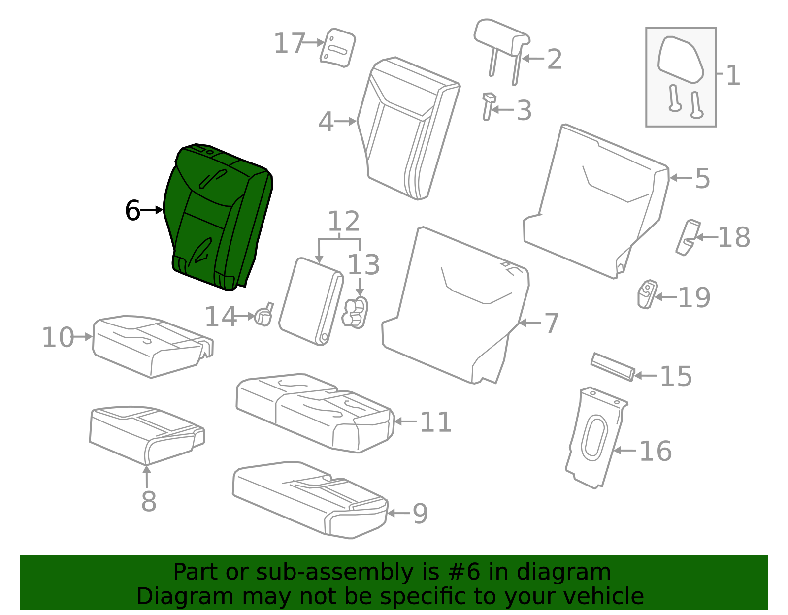 Seat Back Cushion Cover – OEM Look, Protected Support | AutoNation Parts