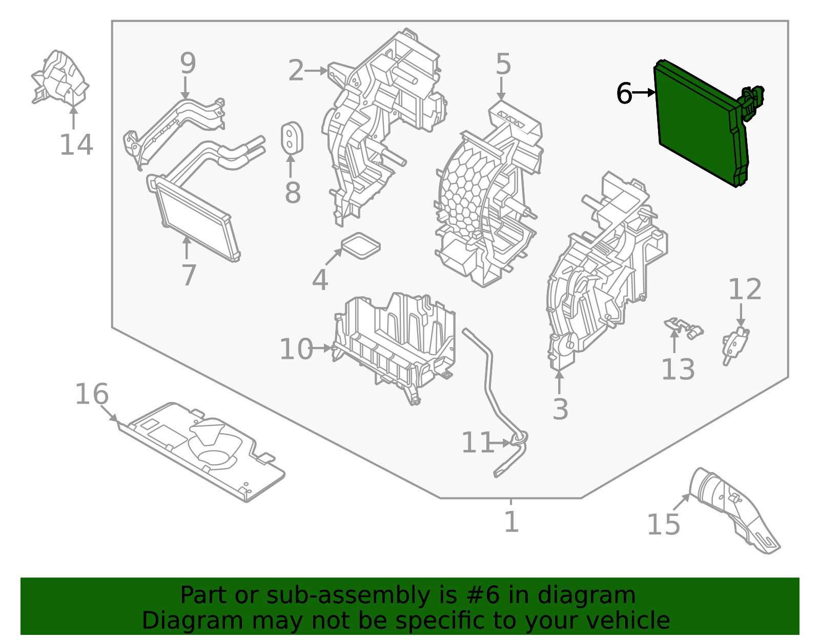 2024-2025 Hyundai Santa Fe Evaporator Core 97139-P6000 | MotorMotor