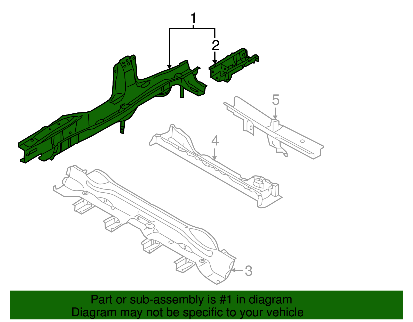 2019-2024 Nissan Murano Rear Rail Assembly G5511-5AAAA | Nissan Parts Plus