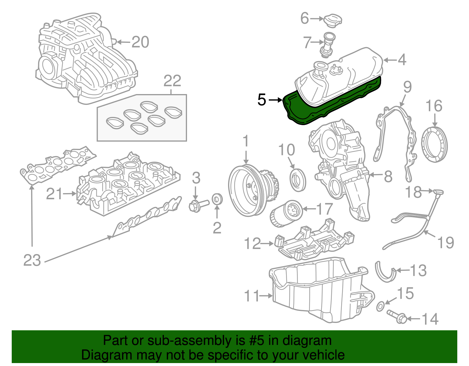 2004-2008 Ford | Valve Cover Gasket | 5L3Z-6584-AA | Walls' Ford Parts