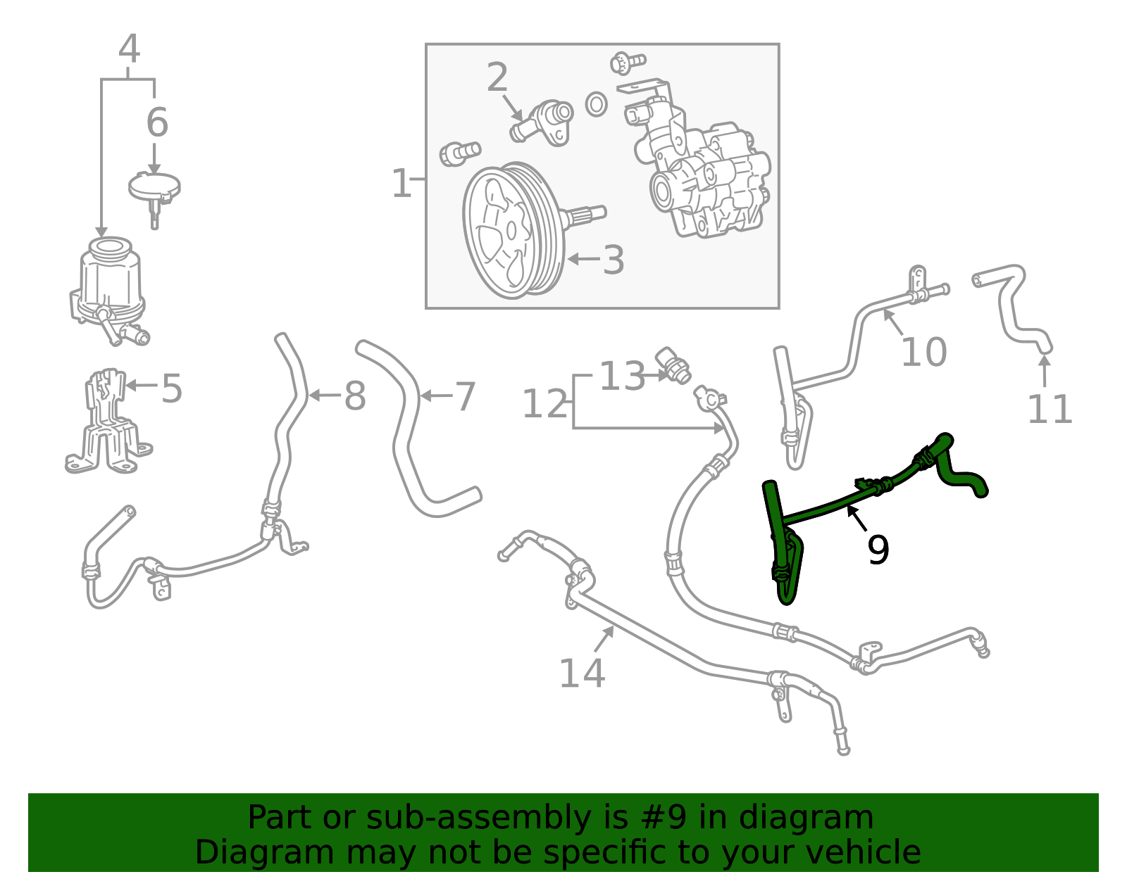 2010-2024 Toyota 4Runner - Power Steering Return Hose 44406-60021 ...