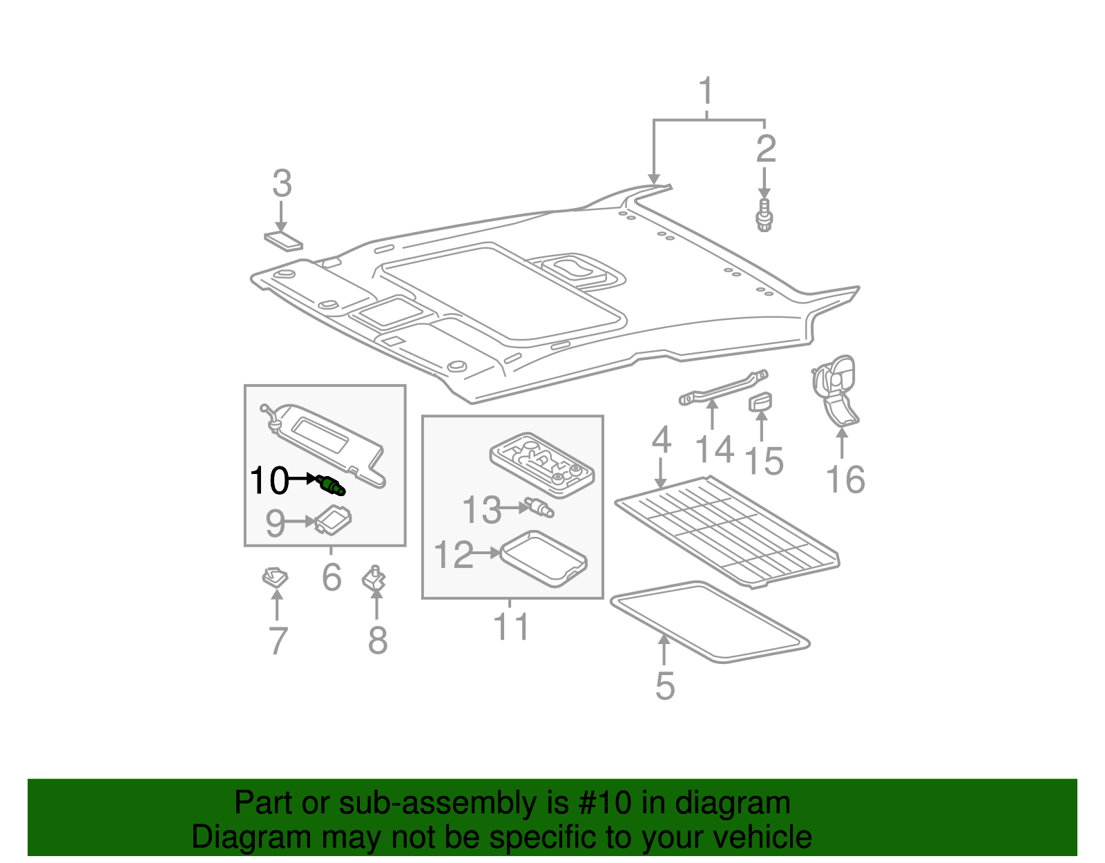 Genuine Toyota Sun Visor Light Bulb part# 90084-98013 for 1995-2012 ...