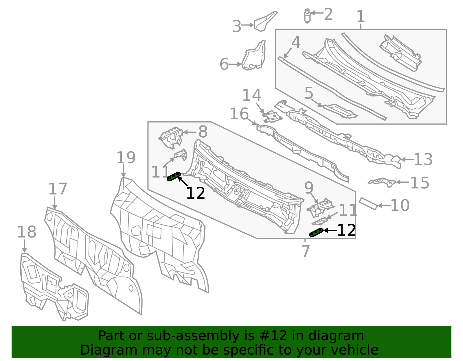 2001-2018 Toyota Apron Reinforced Reinforced Plate 55725-0R010 | MotorMotor