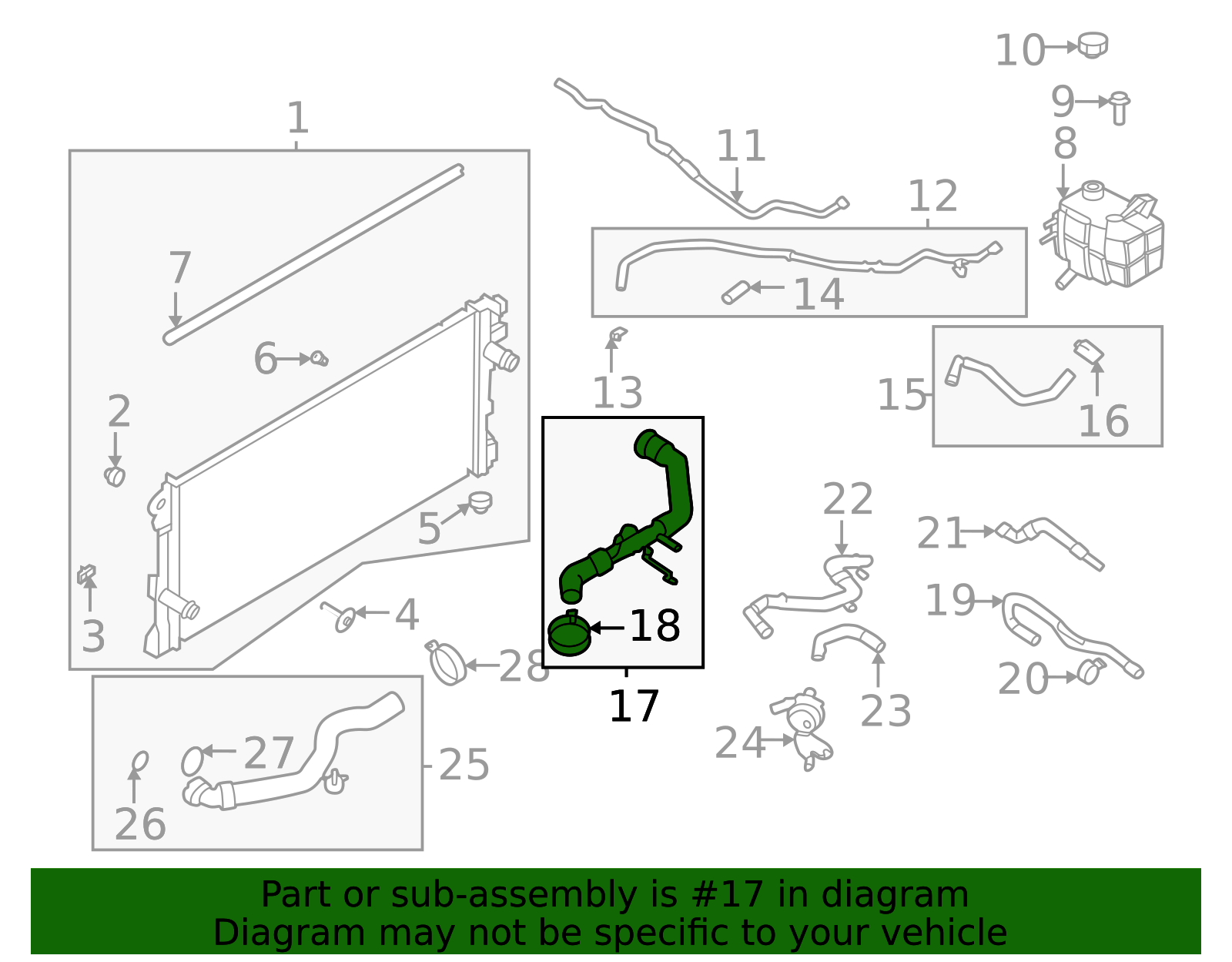 2022 Ford Bronco Upper Hose MB3Z-8260-T | Ford OEM Parts Outlet