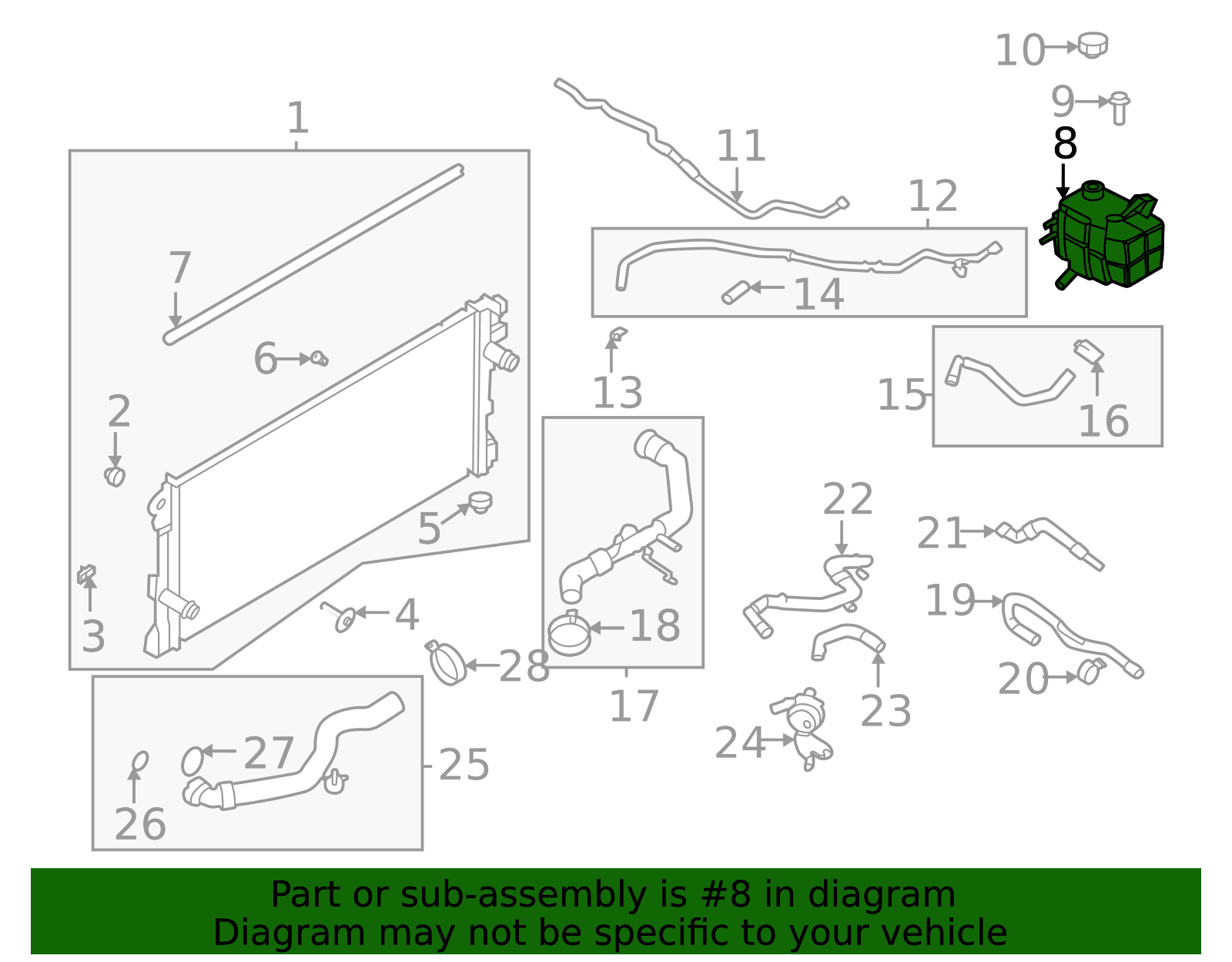MB3Z-8A080-A - Expansion Tank 2021-2025 Ford | Ford Parts Direct