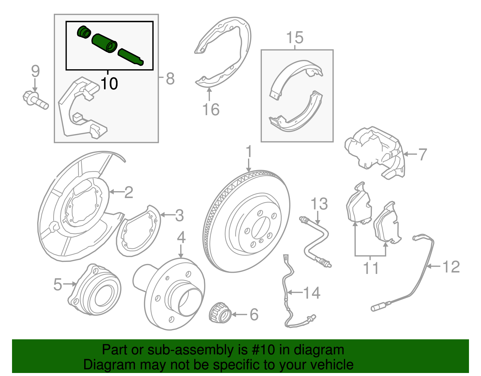 34-21-6-869-617 - Disc Brake Caliper Pin Bushing - 1985-2021 BMW ...