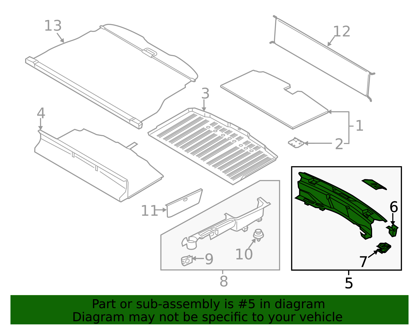 2020-2024 Ford Explorer Lift-Gate Trim Scuff Plate LB5Z-7842624-BG ...