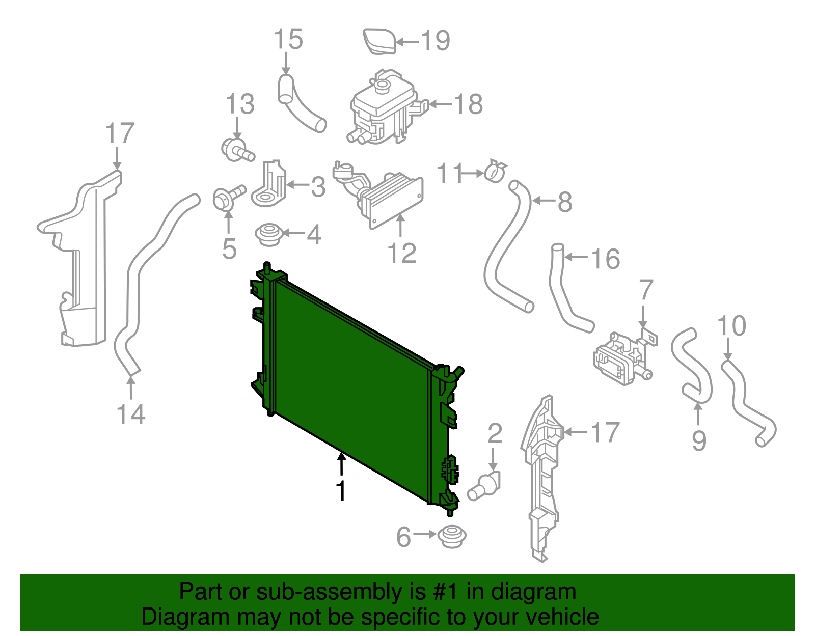 2015-2019 Kia Soul EV 2015-2019 Kia Soul EV - Radiator Assembly 25310-E4000 | World Kia Parts