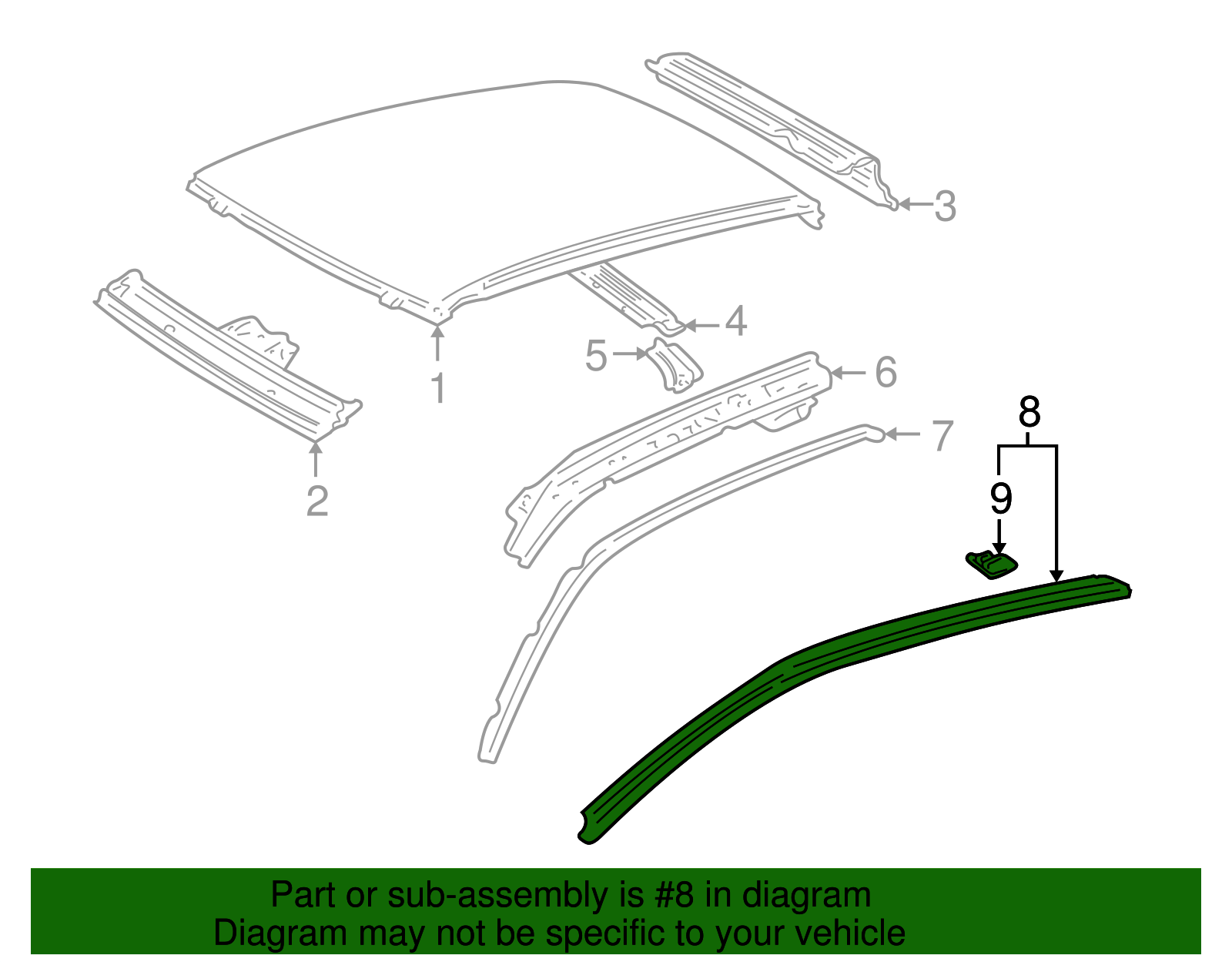 Genuine Toyota Weatherstrip part# 62381-0C010 for 2000-2006 Toyota ...