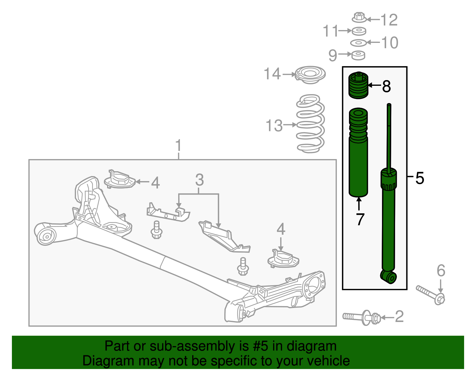 52611-T5R-A02 - 2015-2016 Honda Fit - Shock Absorber Unit Rear | All ...