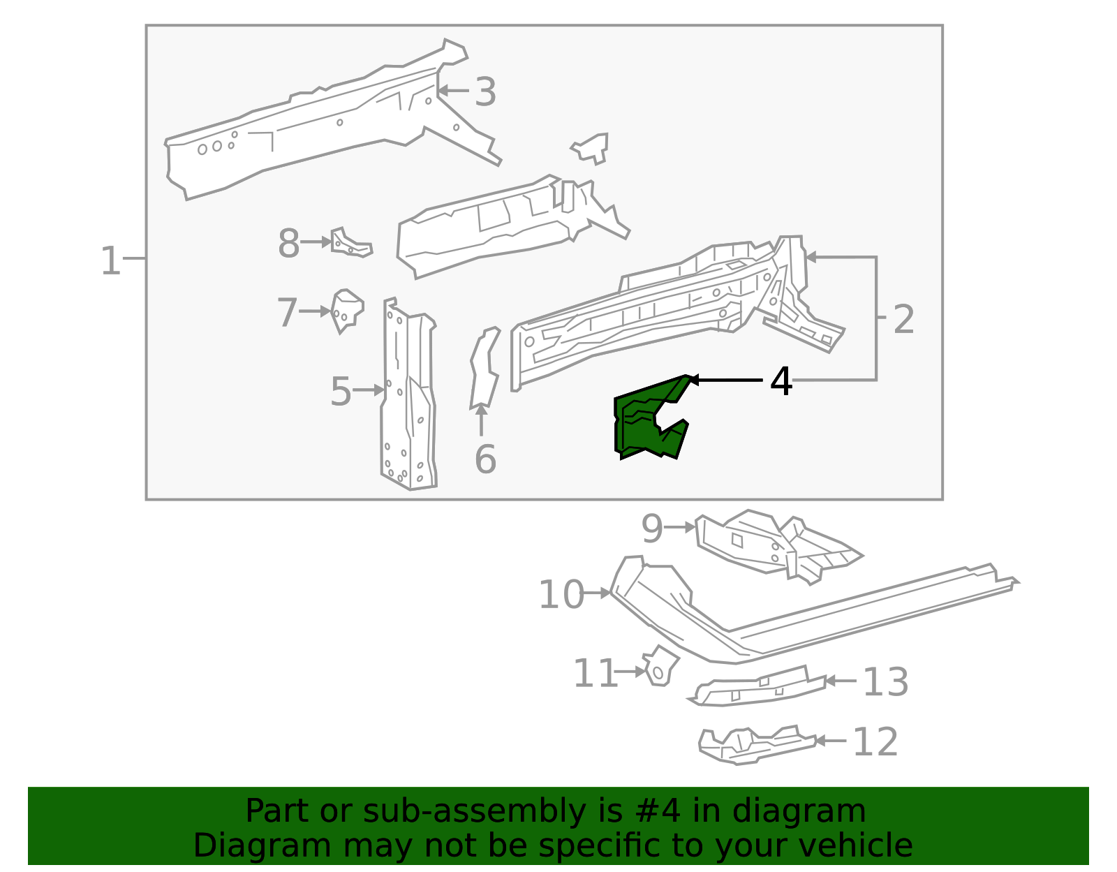 57036-47031 - High-Quality Fender Rail Bracket for 2019-2025 Lexus ...