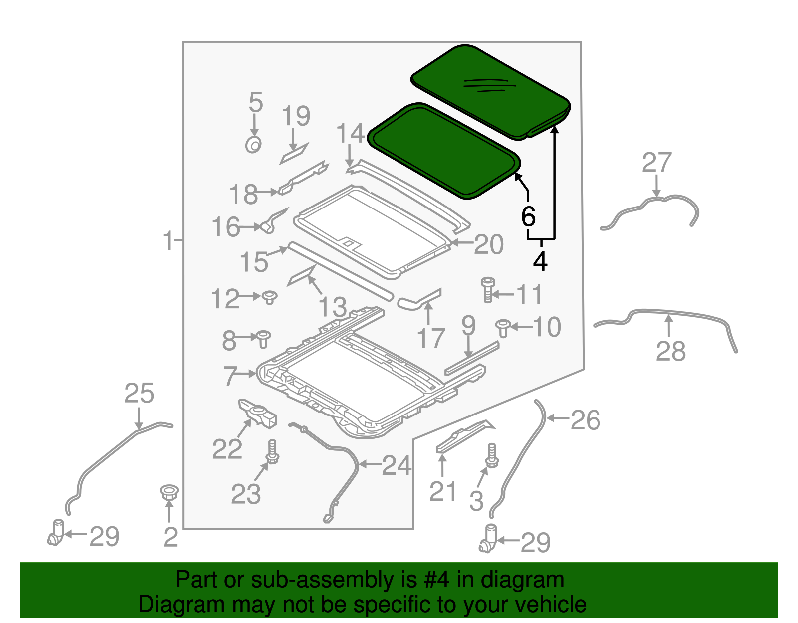 Hyundai - 81610-D2000 - Sunroof Glass - 2017-2022 Genesis G90 | OEM ...