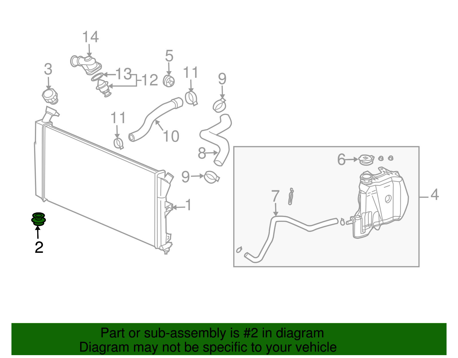 2004-2016 GM Radiator Lower Mount 15872117 | Capital Chevy Parts
