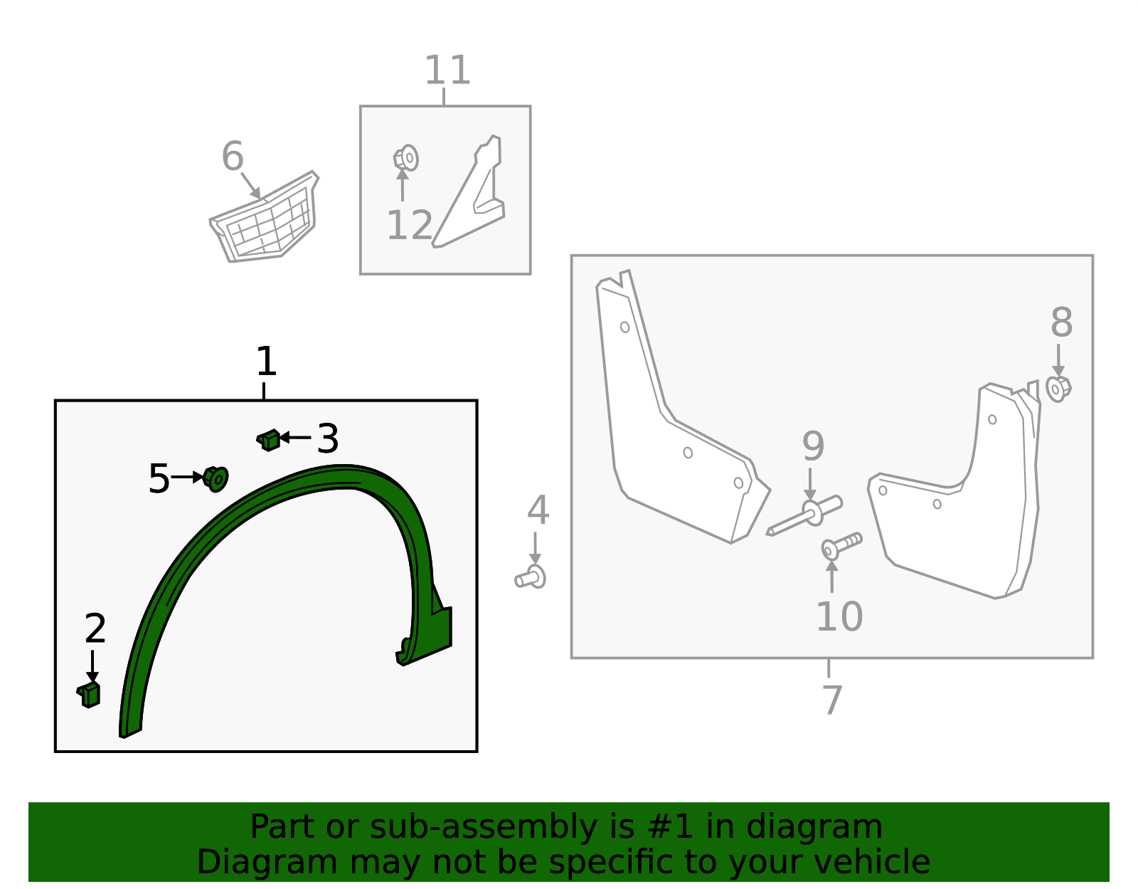2020-2025 Cadillac XT6 Front Passenger Side Wheel Opening Molding 84764040 | Shop Matick Buick GMC