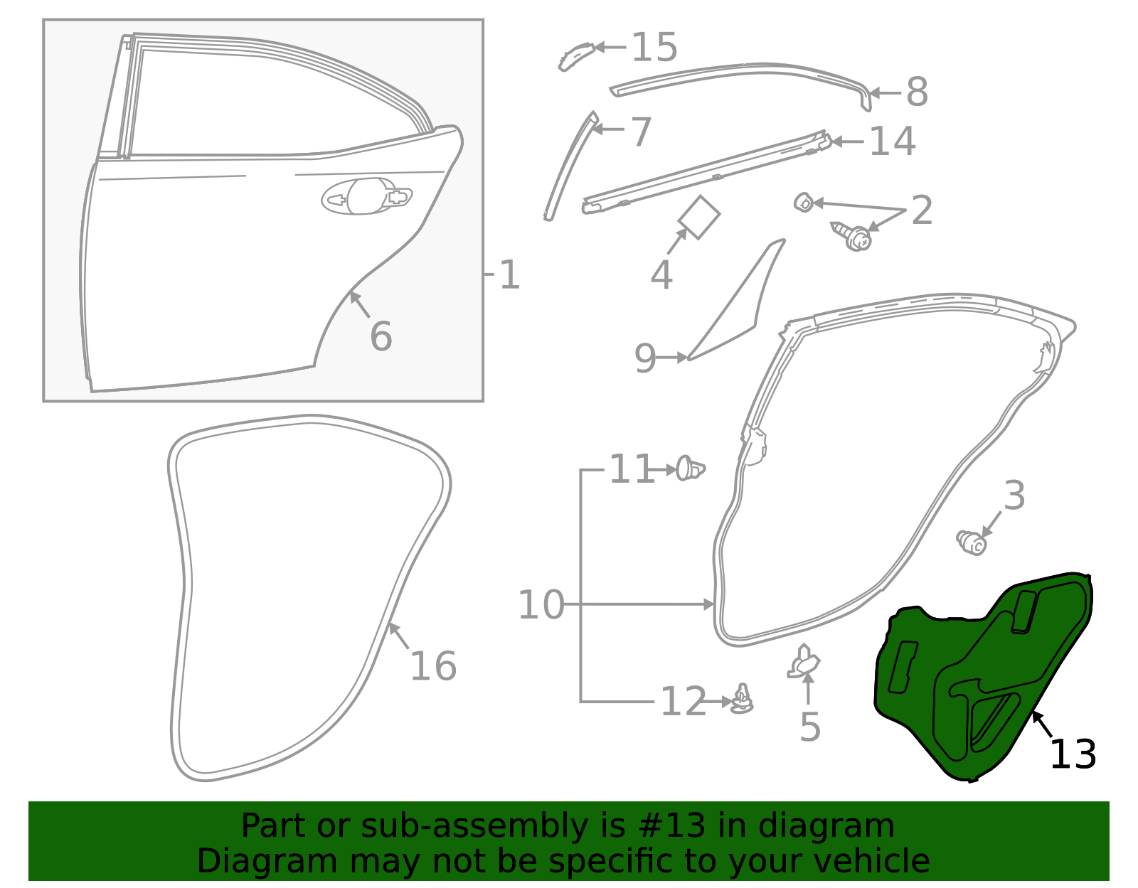 67842-53050 - High-Quality Door Water Deflector for AutoNation Parts