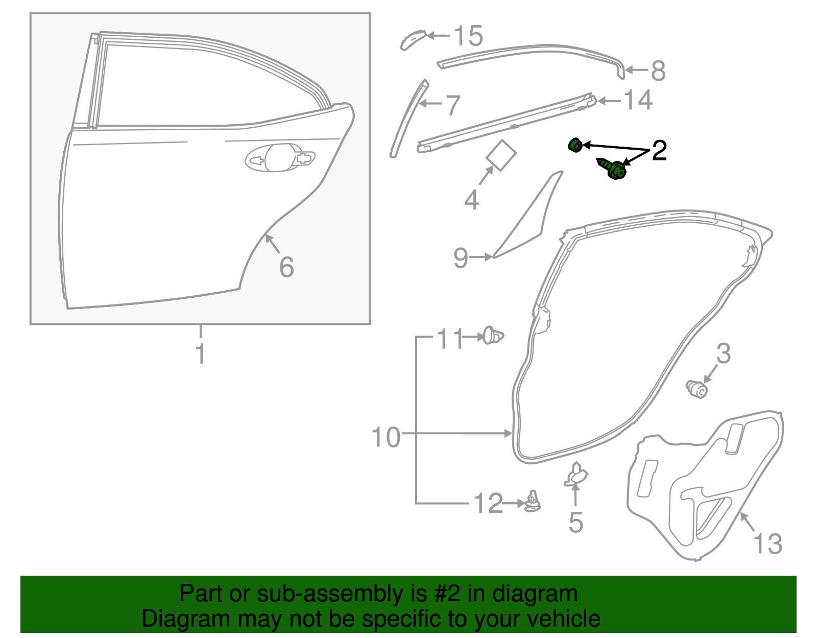 67923-0E090 - Door Shell Cushion - 2010-2021 Lexus | My L Parts