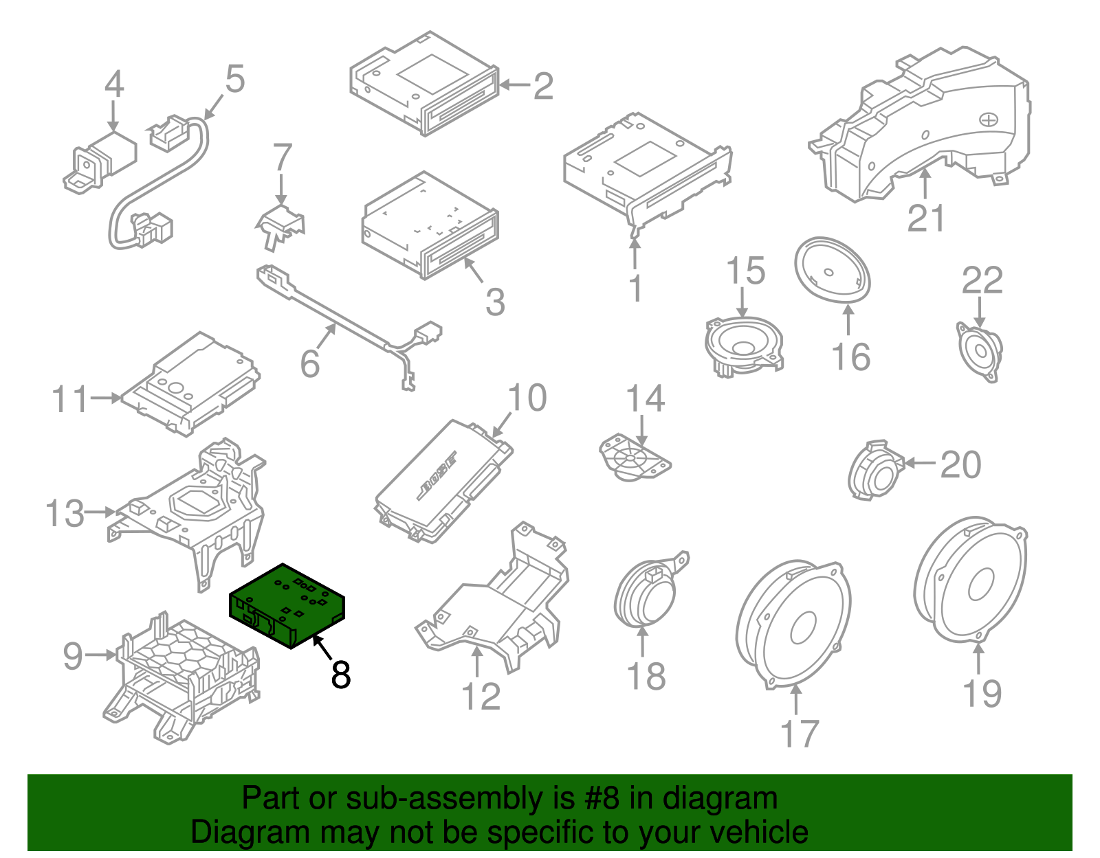 4G0-035-080-G - Radio Control Unit 2013-2017 Audi | Audi OEM Parts Guy