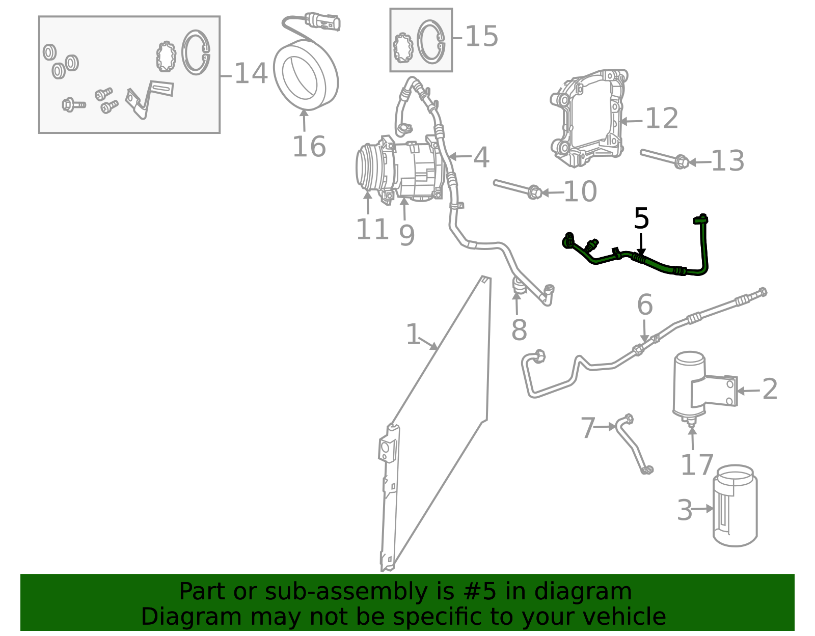 2003-2010 Dodge Viper A/c Discharge Line 05264927AC | Mopar Parts Canada