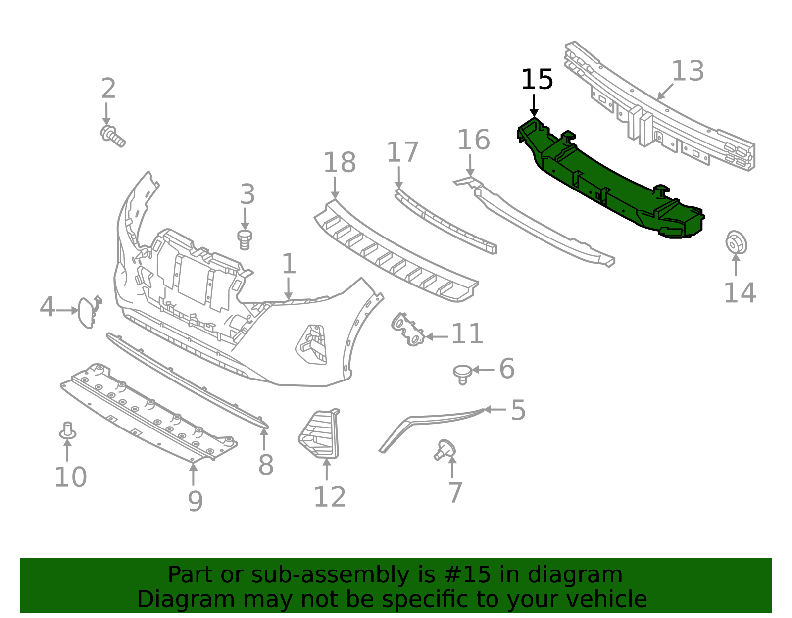 2021-2025 Nissan 2021-2024 Nissan Kicks - Energy Absorber 62090-5R00A ...