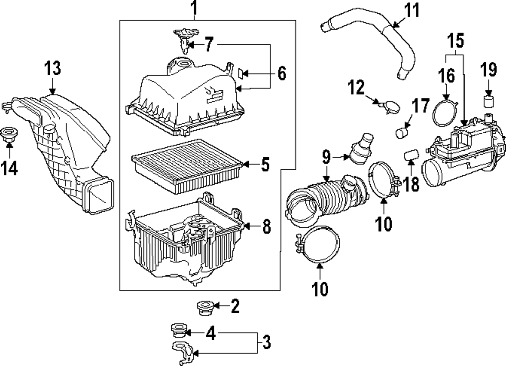2024-2025 Toyota Grand Highlander Air Inlet Hose 17880-F0180 | MotorMotor