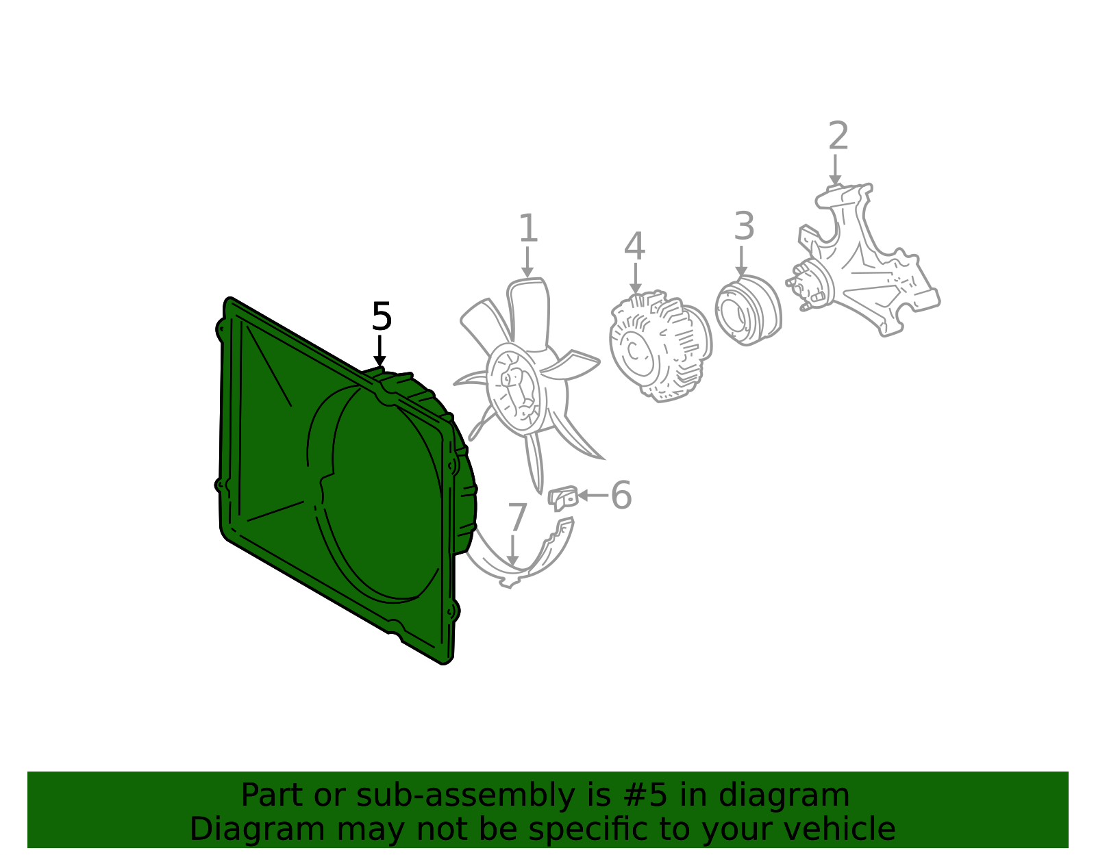 2000-2003 Toyota Tundra Fan Shroud 16711-0F020 | Toyota Parts Center