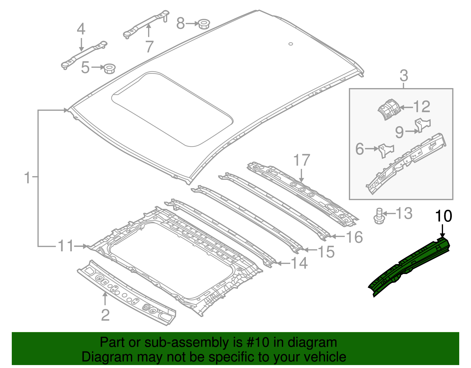 KB7W-70-252A - 2017-2024 Mazda CX-5 - Rail Reinforced | Mazda Part Direct