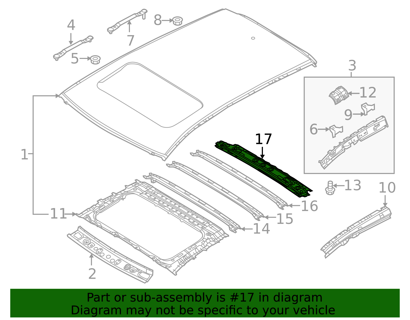 KB7W-70-700A - High-Quality Roof Header Panel for AutoNation Parts